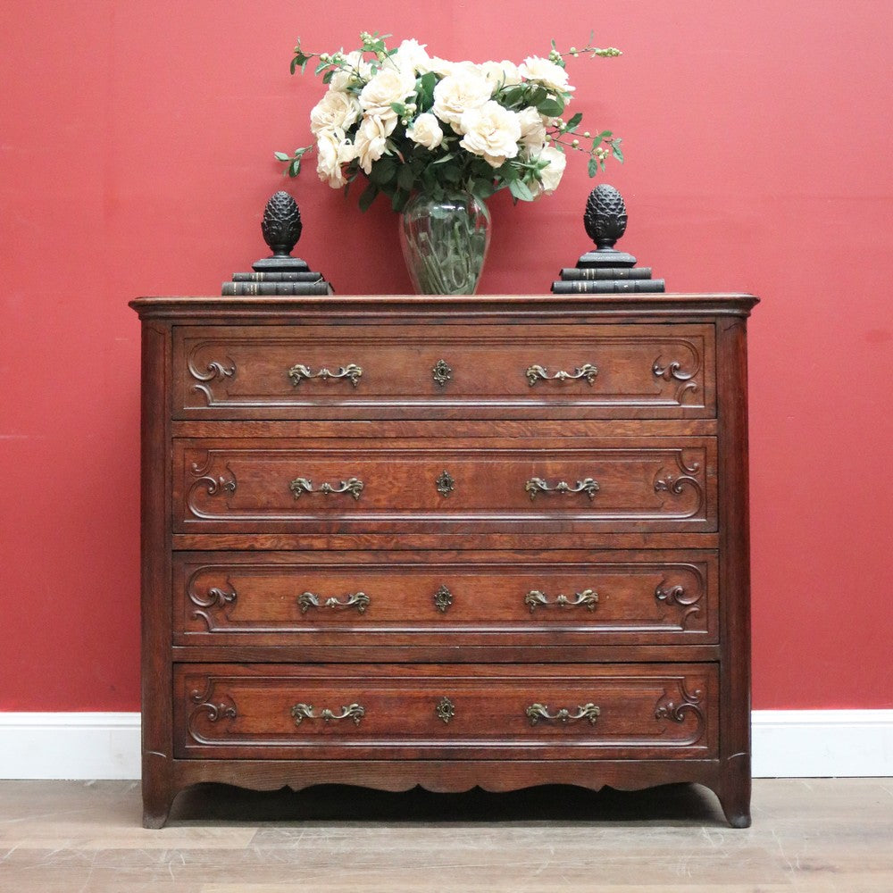 x SOLD Antique French Chest of Drawers, Four-Drawer Hall Cabinet or Fo ...
