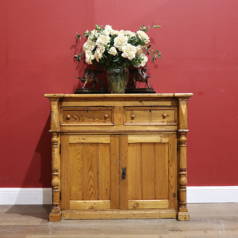 x SOLD Antique French Pine Kitchen Cabinet, Hall Cabinet, Country Farm ...