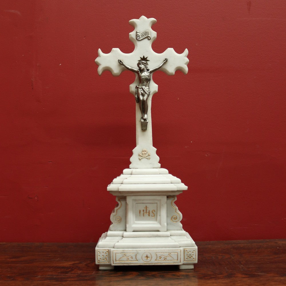 x SOLD Antique French Marble Crucifix with Gilt Detail on the Cross, J ...