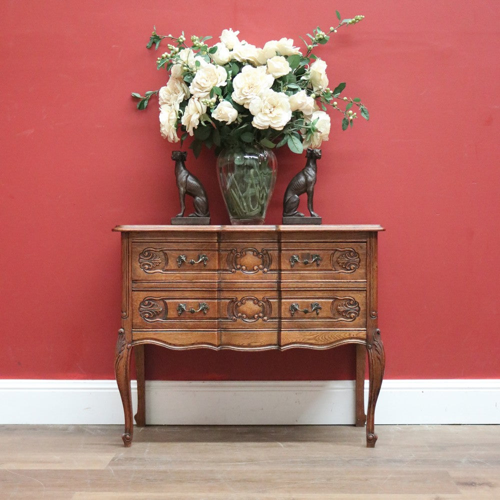 x SOLD Antique French Chest of Drawers, Hall Cabinet Cupboard of 2 Dra ...