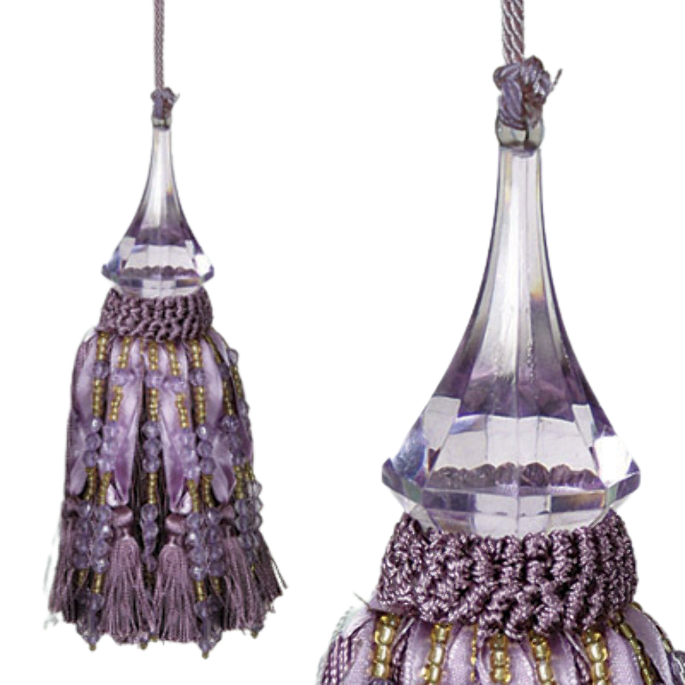Large Crystal drop Tassel - Purple - Decorative Tassel for Antique Key ...
